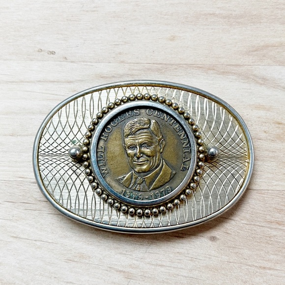 Accessories | Vintage Will Rogers Centennial Belt Buckle | Poshmark